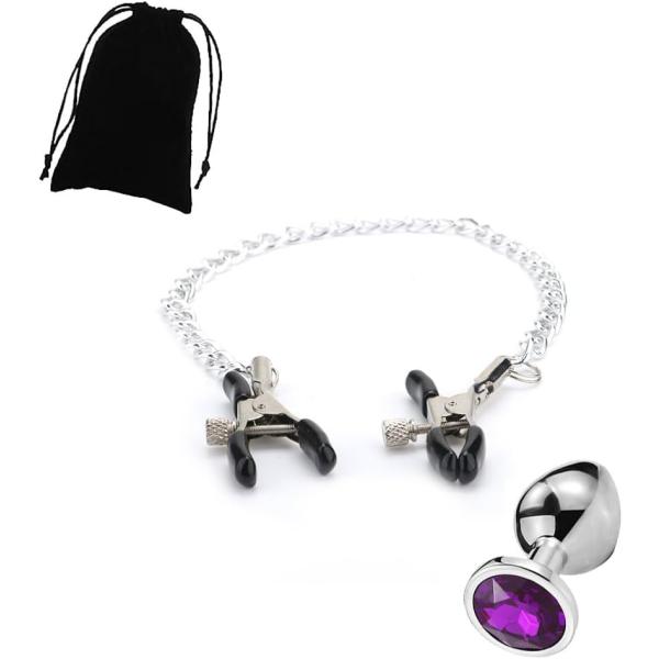 商品名Body Clamps Set for Women Men Stainless Steel Body Chain Clamps Adjustable Body Ring Non-Piercing Chain for Women Fau...