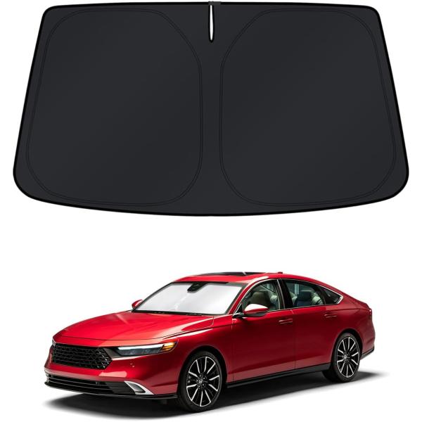 商品名KUST Windshield Sun Shade for Honda Accord 2023 2024 Window Sunshade Sun Visor Protector Foldable Blocks UV Rays Keep...
