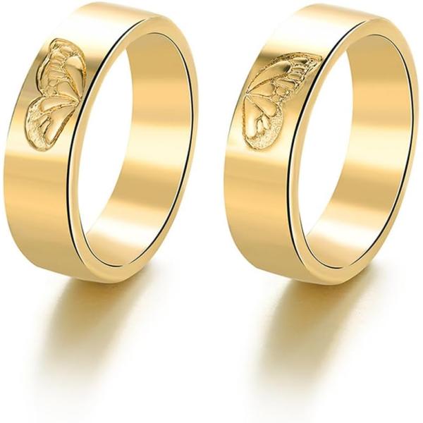 商品名FUTIMELY 友情バタフライフィンガーリングセット 親友 BFFリング シルバー 長距離 プロミス カップルリング 彼女と彼 記念日 婚約 誕生日リングセット ジュエリー, 金属, 宝石なしFUTIMELY Friendship ...