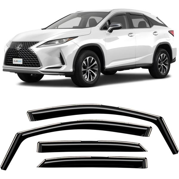 商品名CLIM ART in-Channel Incredibly Durable Rain Guards for Lexus RX 350, RX 450H 2016-2022, Original Window Deflectors, V...
