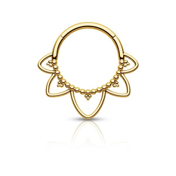 商品名: Mooncrush Jewelry ミニマリスト フラワー G23 ソリッドチタンセプタムリング 16G セプタムクリッカー サイバー デイス イヤリング レディース メンズ 8/10mm デイス ピアス ジュエリー サージカルス...