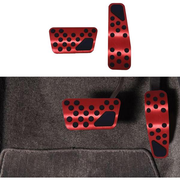 商品名Auto Aluminum Pedal Covers, Auto No Drilling Accelerator Pedal Covers, Anti-Slip Aluminum Brake Gas Pedal Pads, Nonsl...