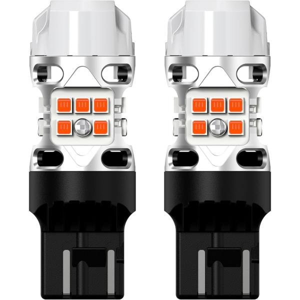 商品名LASFIT T3-7443A 7443 アンバーLASFIT T3 7440 7443 LED Turn Signal Bulb CANBUS Error Free 2023 New Extremely Bright 7444na ...