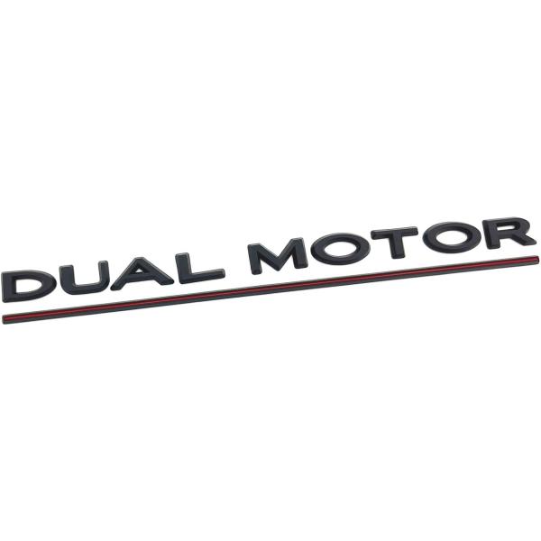 商品名Funce デュアルモーターエンブレムステッカー 下線付きバッジ 文字アクセサリー Tesla Model 3/Y/S/Xに対応 (マットブラック+レッドライン)Funce Dual Motor Emblem Sticker Unde...