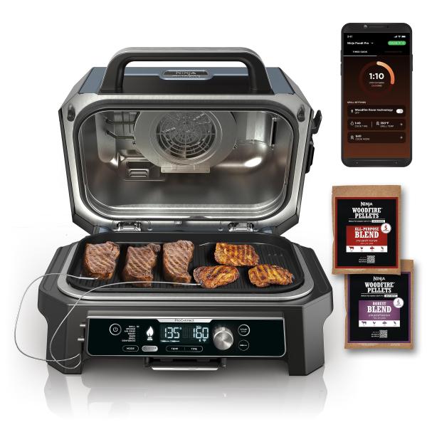 商品名:  Ninja OG951 Woodfire Pro Connect Premium XL Outdoor Grill &amp; Smoker, Bluetooth, App Enabled, 7-in-1 Master Gril...