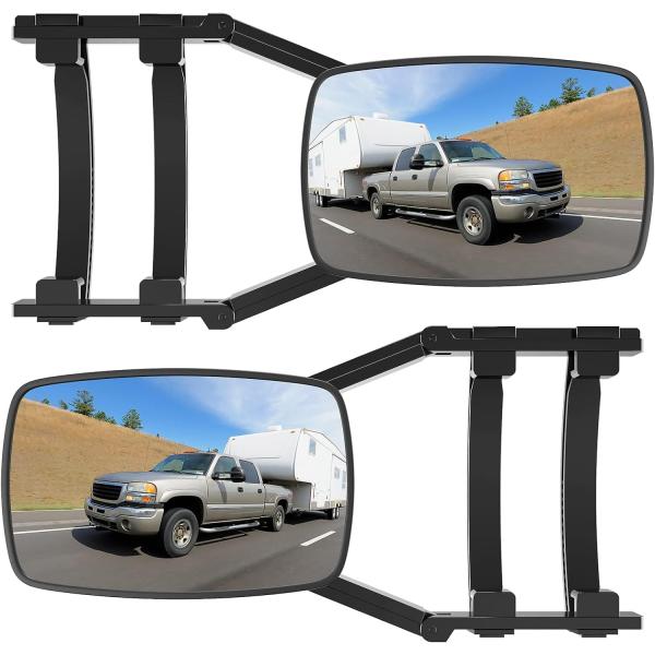 商品名MKING Mirror Extenders For Towing,Clamp On Towing Mirror,Universal Towing MirrorsOn Side Adjustable 180 Degree Rotati...