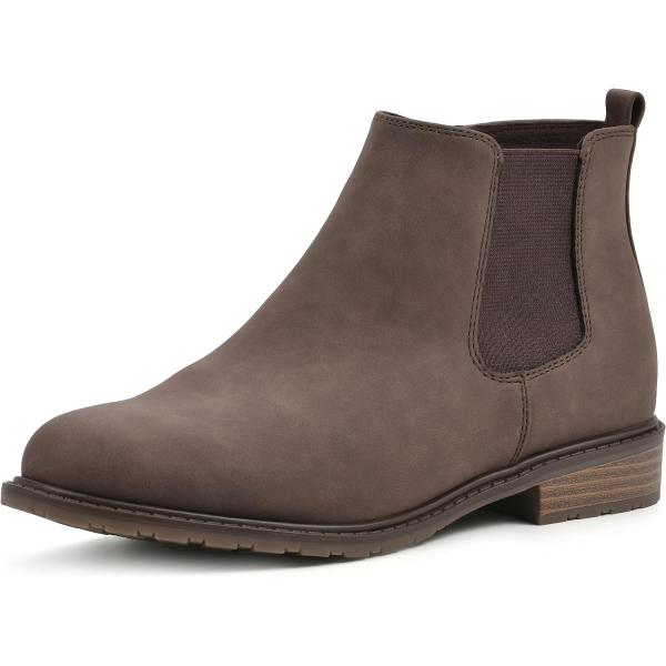 商品名WHITE MOUNTAIN Women's Shoes Caching Block Heel Chelsea Bootie, Brown/Smooth, 9 Mブランド：WHITE MOUNTAIN商品サイズ：9高さ：11.3 cm...