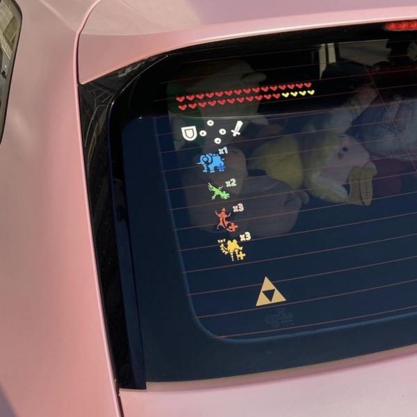 商品名Unique and Fun BOTW Car Decal, Simulate The Game Interface, Show Your Love for BOTW with Creative Stickers (Color)ブラン...