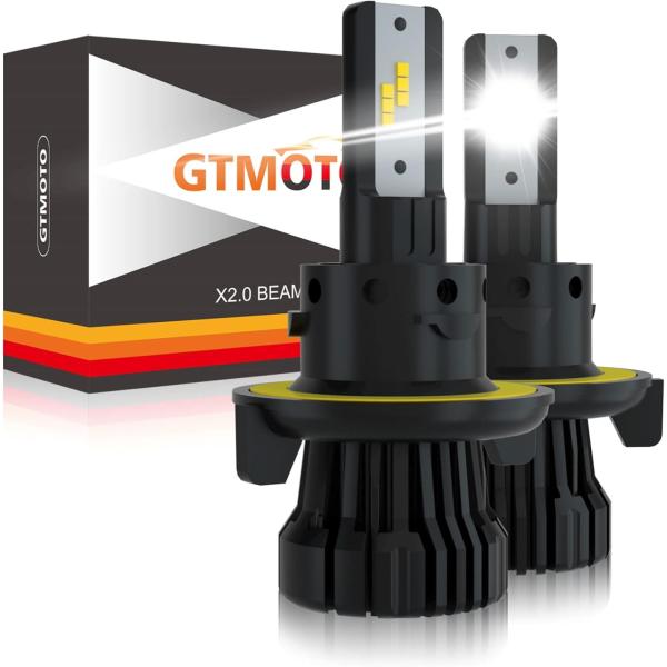 商品名GTMOTO 2005 2006 2007 2008 2009 2010 2011 2012 フォード マスタング LED ヘッドライト GT GT500 電球 H13 6000K クールホワイト カスタム プラグ アンド プレイ L...