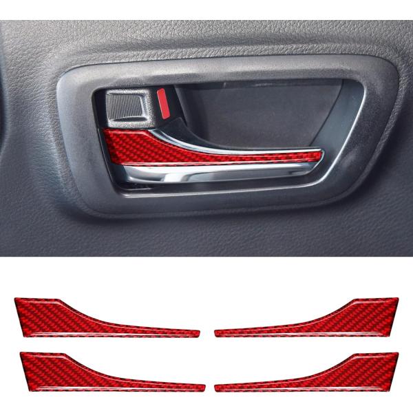 商品名RUIANTE Compatible with Carbon Fiber Car Door Inner Stripe Cover Trim Sticker Interior Accessories for Toyota Tacoma ...