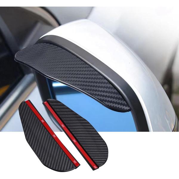 商品名Jawmoy 2 PCS Car Rear Vision Mirror Rain Eyebrows, Thickened Carbon Fiber Rainboard, Rearview Mirror Visor Guard, Sui...