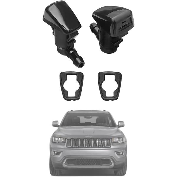 商品名68260443AA プレミアムワイパーウォッシャーノズル 2005-2023 Jeep Grand Cherokee WK WK2 WLフロントガラスウォッシャー液ジェットノズル | 取り付け簡単 | 2パック Ref 553721...