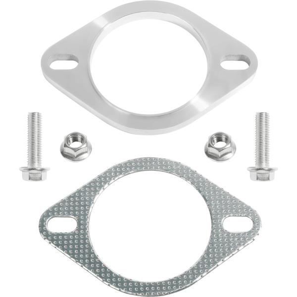 商品名ESEWALAS 3インチ 2ボルト排気ガスケット ステンレススチール 排気フランジ接続キット カーアクセサリー 自動車用エキゾーストパイプフランジとインターフェースガスケットセット ターボマニホールドヘッダー用 (3.5インチ)ES...