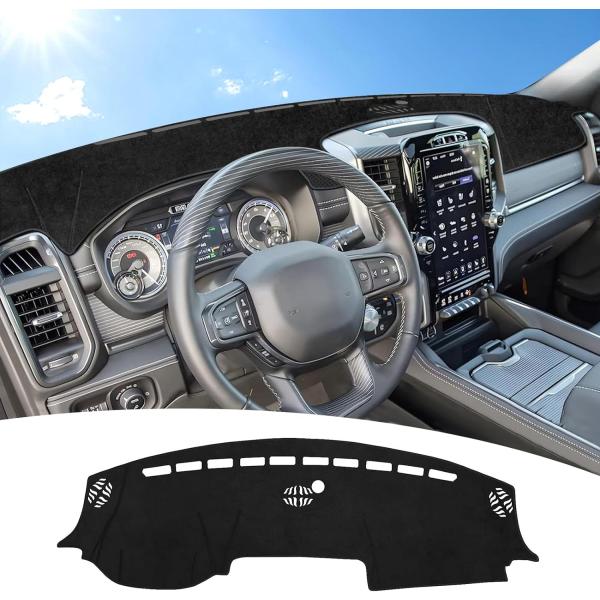 商品名MASHA Dashboard Cover for Dodge Ram, Flannel Dashboard Pad Dash Mat Compatible with Dodge Ram 1500 2500 3500 2019-202...
