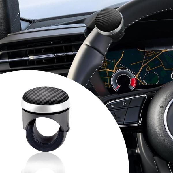 商品名Pincuttee ステアリングホイールパワーハンドルスピナーノブ カーボンファイバーステアリングホイールノブ 車/トラック/トラクター/芝刈り機/フォークリフト用ユニバーサルハンドルアクセサリー(カーボンファイバー-ブラック、1個)...