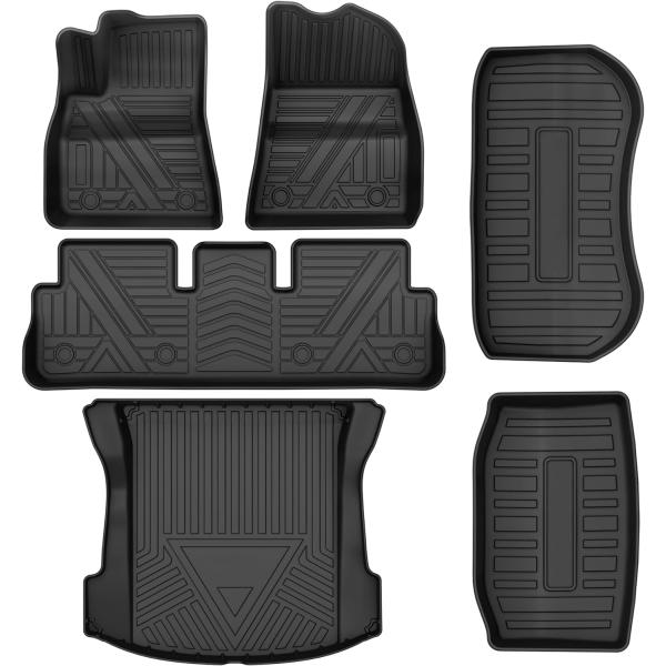 商品名AUTOSAVER88 Floor Mats Set for Tesla Model 3 2020-2023, Custom Fit All Weather Floor Mats Front Rear Cargo Liner Mat ...