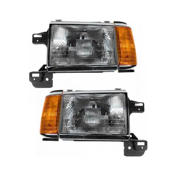 商品名Autos Part Outlet  New Headlights Headlamps with Chrome Trim Set Compatible with 1987-1991 Ford Bronco F150ブランド：Autos...