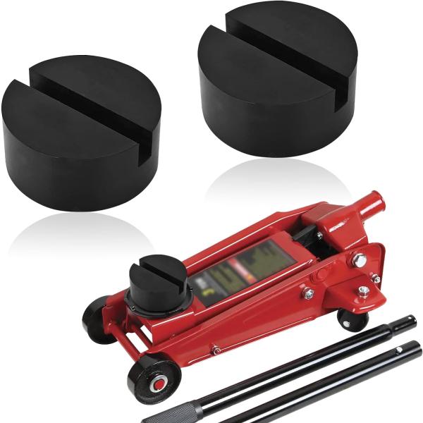 商品名ゴム製フロアジャッキパッド ユニバーサルカーリフトジャッキスタンドアクセサリー スロットフレームレールピンチ溶接プロテクター 滑り止めサイズアダプター 2個2pcs Rubber Floor Jack Pad Universal Ca...