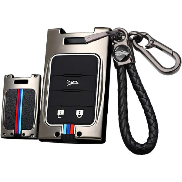 商品名ontto 3-Button Key Fob Holder Fit for Cadillac Intelligent Key,Metal Key Cover Smart Remote Car Key Case Fit for Cadi...