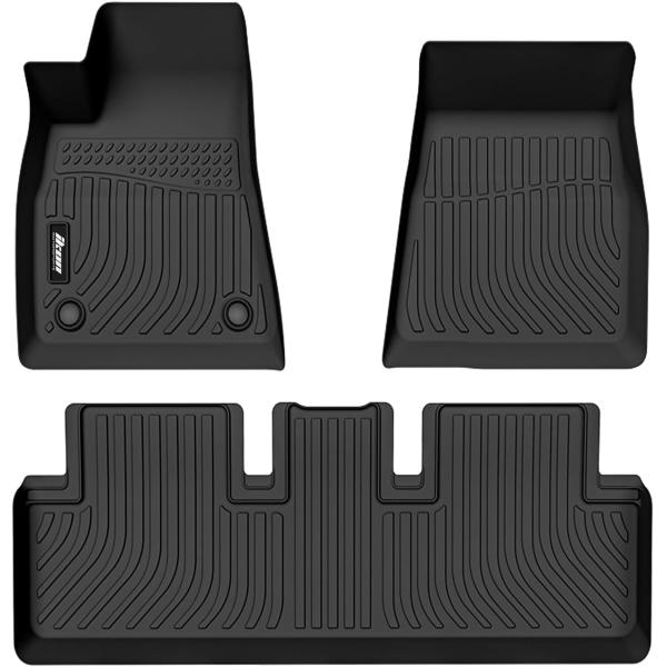 商品名FREEMOTOR802 Compatible with 2017-2023 Tesla Model 3 Floor Mats, 3D Molded Custom Carpets 1st 2nd Row Front Rear Prot...