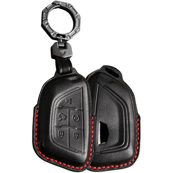 商品名TECART Key Fob Cover Remote Case Keyless Protector Fit For Cadillac CT5 CT6 XT4 XT5 Smart keychain Accessories 5 Butt...