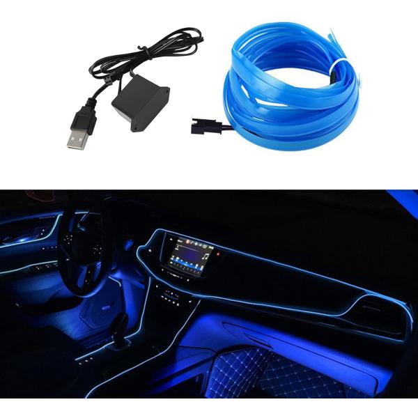 商品名Sodcay 1 PC DC12V Constant Bright LED Light Strip, 16.4Ft Car Ambient Light Cold Light with USB Interface, Wiring-Fre...