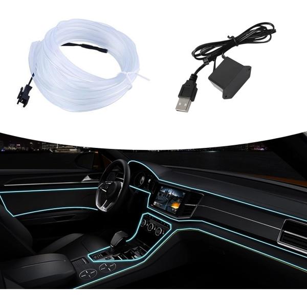 商品名Sodcay 1 PC DC12V Constant Bright LED Light Strip, 16.4Ft Car Ambient Light Cold Light with USB Interface, Wiring-Fre...