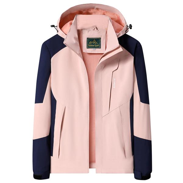 商品名:  5-H1 Pink Colorblock Coat for Women Winter Fall Turtle Neck Work Out Gym Jogger Going Out Warm Jacket Outfits Ladi...