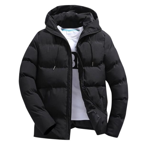 商品名:  AITEQY Mens Hooded Puffer Jackets Insulated Winter Coat with Zipper Pockets Big and Tall Padded Jacket for Snow Sk...