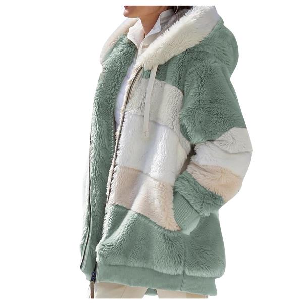 商品名:  Winter Clothes For Women Fur Teddy Coat Ladies Plus Size Fleece Fuzzy Warm Patchwork Kawaii Sherpa Snow Jacket Cas...