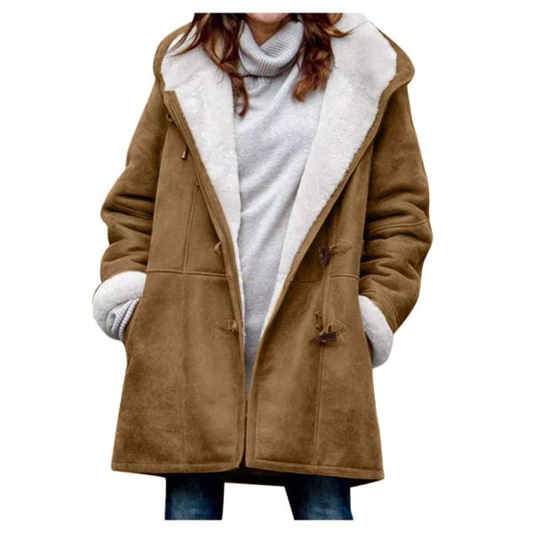 商品名:  Tintwwg Winter Sherpa Lined Coats Jackets for Women Plus Size Hooded Parka Faux Suede Outerwear S-5XL Women Fleece...