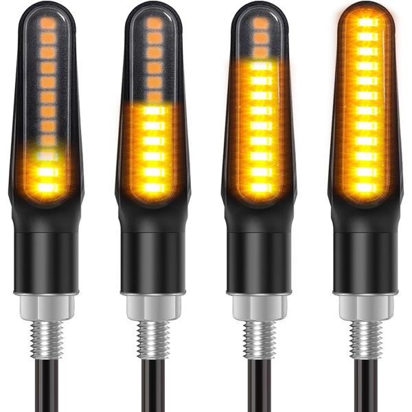商品名Kinstecks 4個 オートバイインジケーター 流れるウィンカーライト モーターバイクターニングインジケーター 12V 12LED オートバイ用 マットシェルKinstecks 4PCS Motorcycle Indicators...