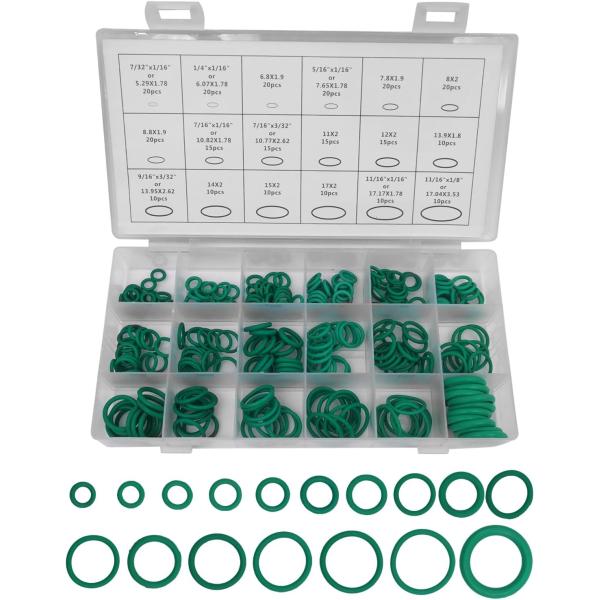商品名カーエアコン AC Oリングキット シーリングORings ガスケット詰め合わせセット 270個 シールガスケットワッシャー A/C プロフェッショナル 配管 自動車ゴムワッシャーリングCar Air Conditioning AC ...
