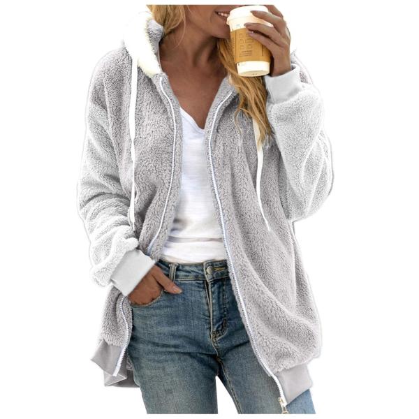 商品名:  Winter Coats for Women,Women Fleece Jacket, Womens Winter Fleece Jacket Sweatshirt Hooded Long Sleeve Full Zip Hoo...