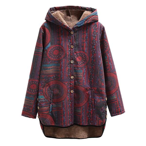 商品名:  My Order Place Recent by Me Winter Coats For Women 2023 Trendy Hooded Outwear Plus Size Print Fleece Lined Jackets...