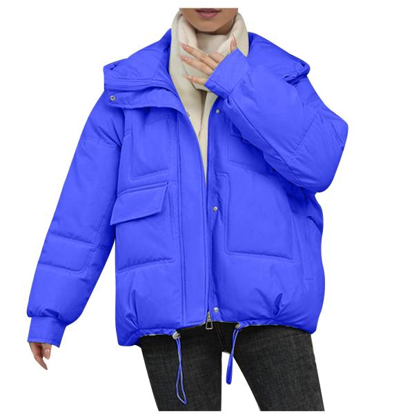 商品名:  Women's Winter Coats Fleece Parkas Anoraks Quilted Warm Padded Outerwear Button Short Down Jackets with Knitted Ho...