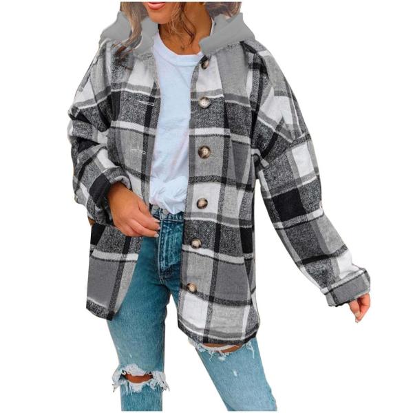 商品名:  SHOPESSA My Orders Placed Recently by Me Snow Coat for Women Womens Fall Plaid Shacket Button Down Wool Coat Cold ...