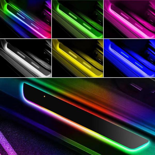 商品名Free Customization LED Door Sill Pro with 7 Lighting Colors, 28 Transformation Modes, IP67 Waterproof, Auto-Sensing W...