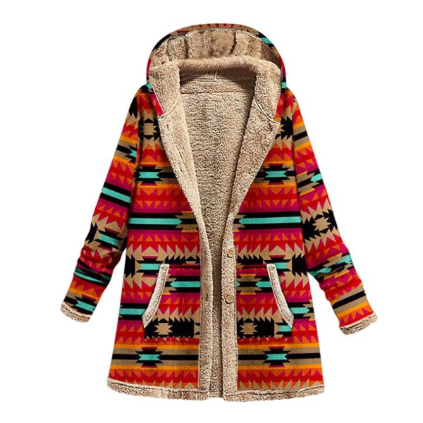 商品名:  DDAPJ pyju today 2023 Womens Sherpa Fleece Lined Hoodie Jacket Geometric Print Hooded Sweatshirts Western Casual C...