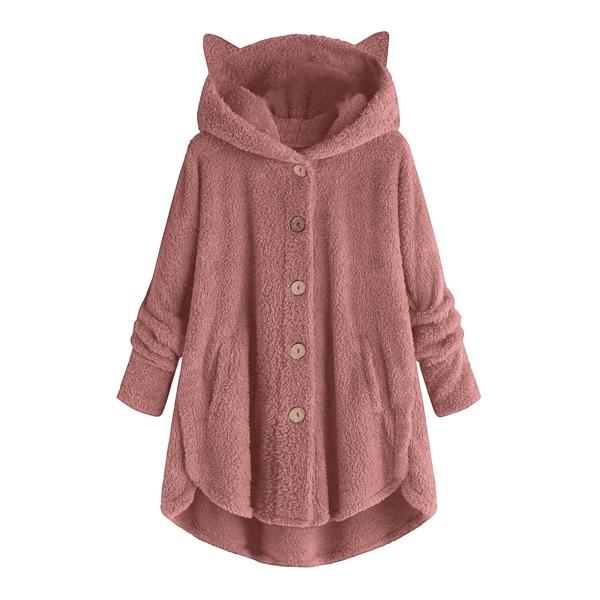 商品名:  YMADREIG My Orders Placed Fuzzy Fleece Jackets for Women Plus Size Sherpa Fur Coats Cute Ear Hooded Teddy Coats Th...