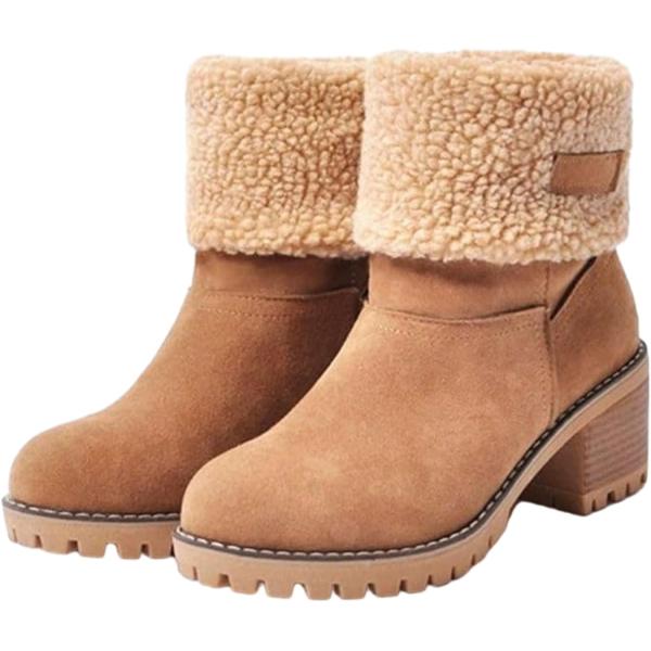 商品名Kicikol Libiyi Boots, Womens Warm Plush Lined Round Toe Snow Short Boots Shoes, Dotmalls Seniors' Chunky Heel Winter ...