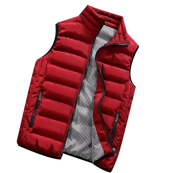 商品名:  Puffer Vest Casual Winter Zip Up Stand Collar Jacket Outerwear Big and Tall Warm Windbreaker Coat African Mens Clo...