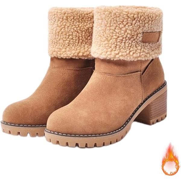 商品名Palashop Libiyi Boots, Libiyi Seniors' Chunky Heel Winter Boots, Dotmalls Boots, Women's Chunky Heel Round Toe Snow B...