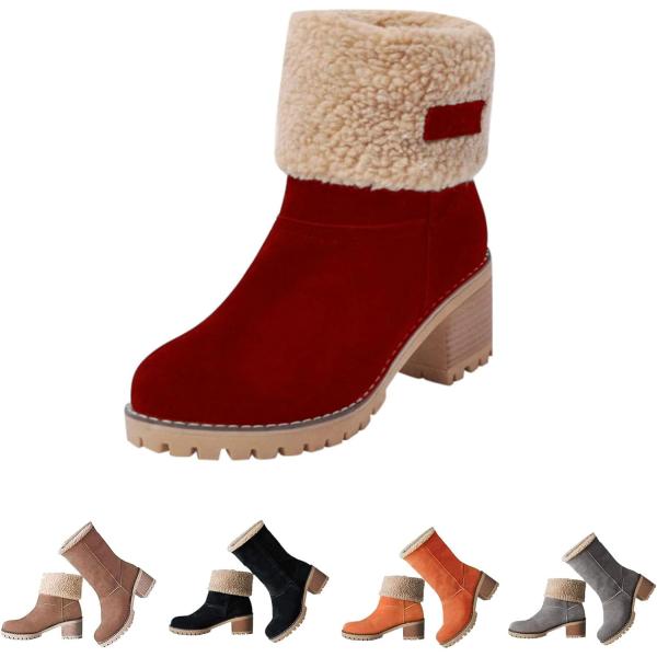 商品名DIAXXH Libiyi Boots, Libiyi Seniors' Chunky Heel Winter Boots, Libiyi Women'S Chunky Heel Round Toe Snow Boots, Comfo...