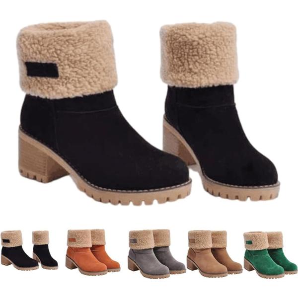 商品名Libiyi Boots, Dotmalls Seniors' Chunky Heel Winter Boots, Zekear Chunky Heel Winter Boots, Slip on Mid Chunky Heel Su...