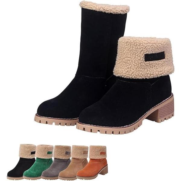 商品名Hdnaihpp Dotmalls Boots,Dotmalls Shoes,Dotmalls Seniors' Chunky Heel Winter Boots, Women's Chunky Heel Round Toe Snow...