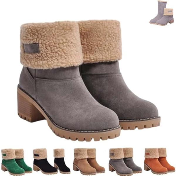 商品名RENTANAC Dotmalls Boots, Dotmalls Seniors' Chunky Heel Winter Boots, Women's Warm Plush Lined Snow Ankle Boots Outdoo...