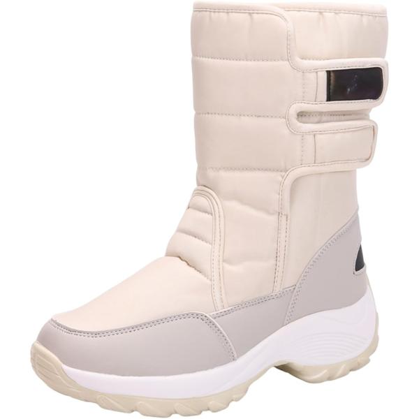 商品名FAMOORE Rain Snow Boots for Women Size Cotton Shoes Umbrella Cloth Anti Splash Water Padded Thickened Warm Snow Woman...