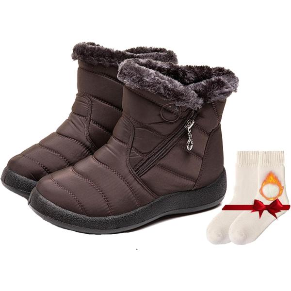 商品名ZPLMIDE Boojoy Winter Boots, Winter Snow Boots for Women Waterproof Ankle Boots Fur Lined Comfortable Shoes for Outdo...