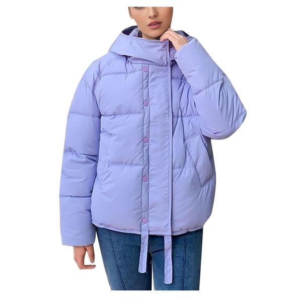商品名:  K-242 Purple Women Thermal Down Jackets Puffer Jackets Coat for Teen Girls Long Sleeve Winter Fall Down Jackets 20...